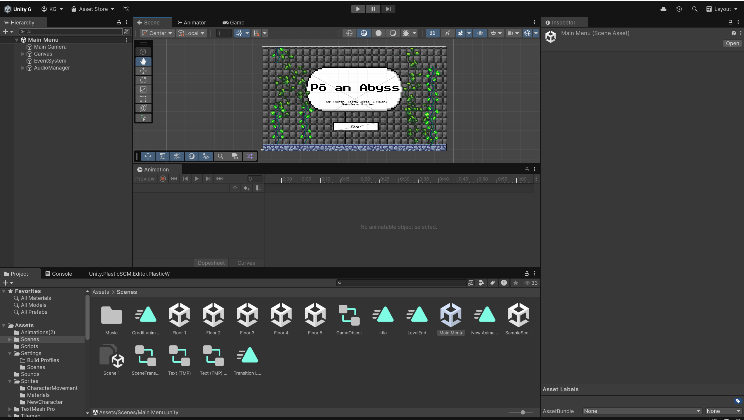 ICS 485 Game Project | Keita Grant | Professional Portfolio